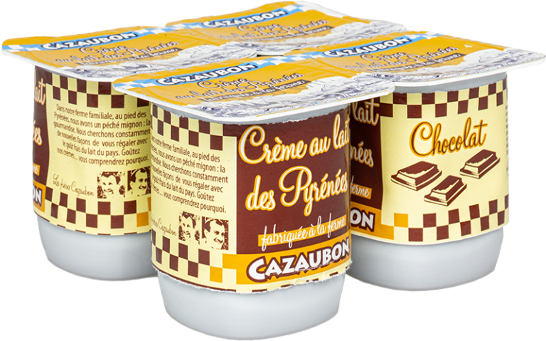 Dessert lacté des Pyrénées crème au chocolat - Cazaubon Yaourt des Pyrenees